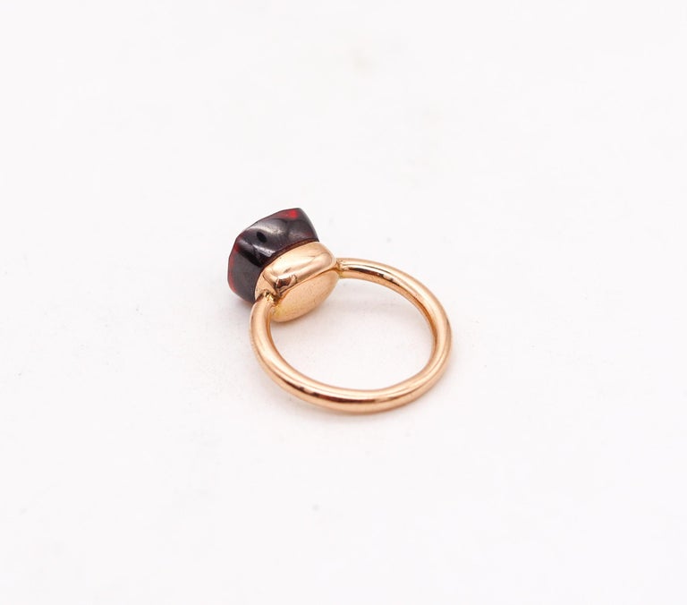 Pomellato Mailand Nudo-Ring aus 18 Karat Gelbgold mit 6,45 Karat rotem ...