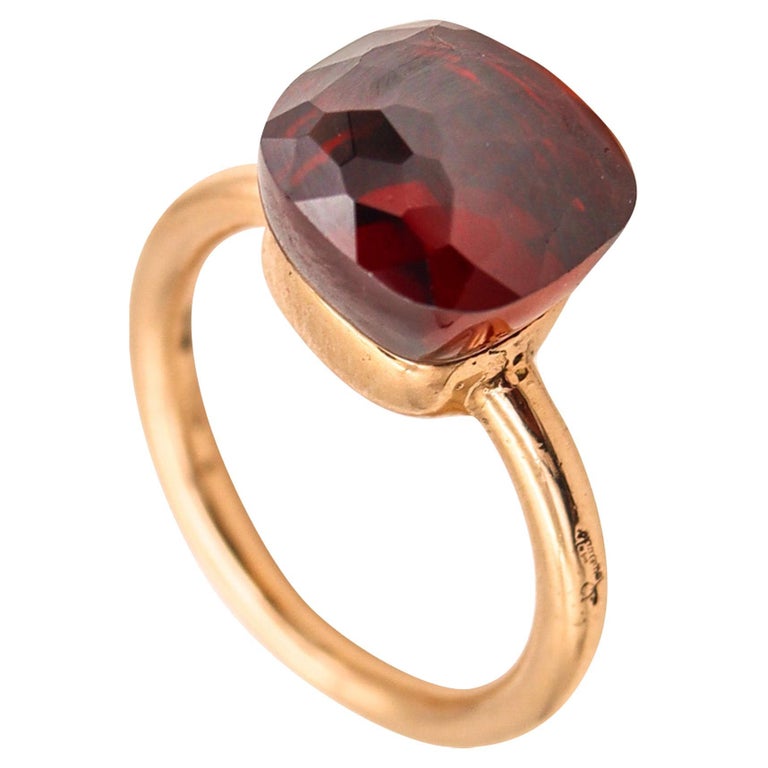 Pomellato Mailand Nudo-Ring aus 18 Karat Gelbgold mit 6,45 Karat rotem ...