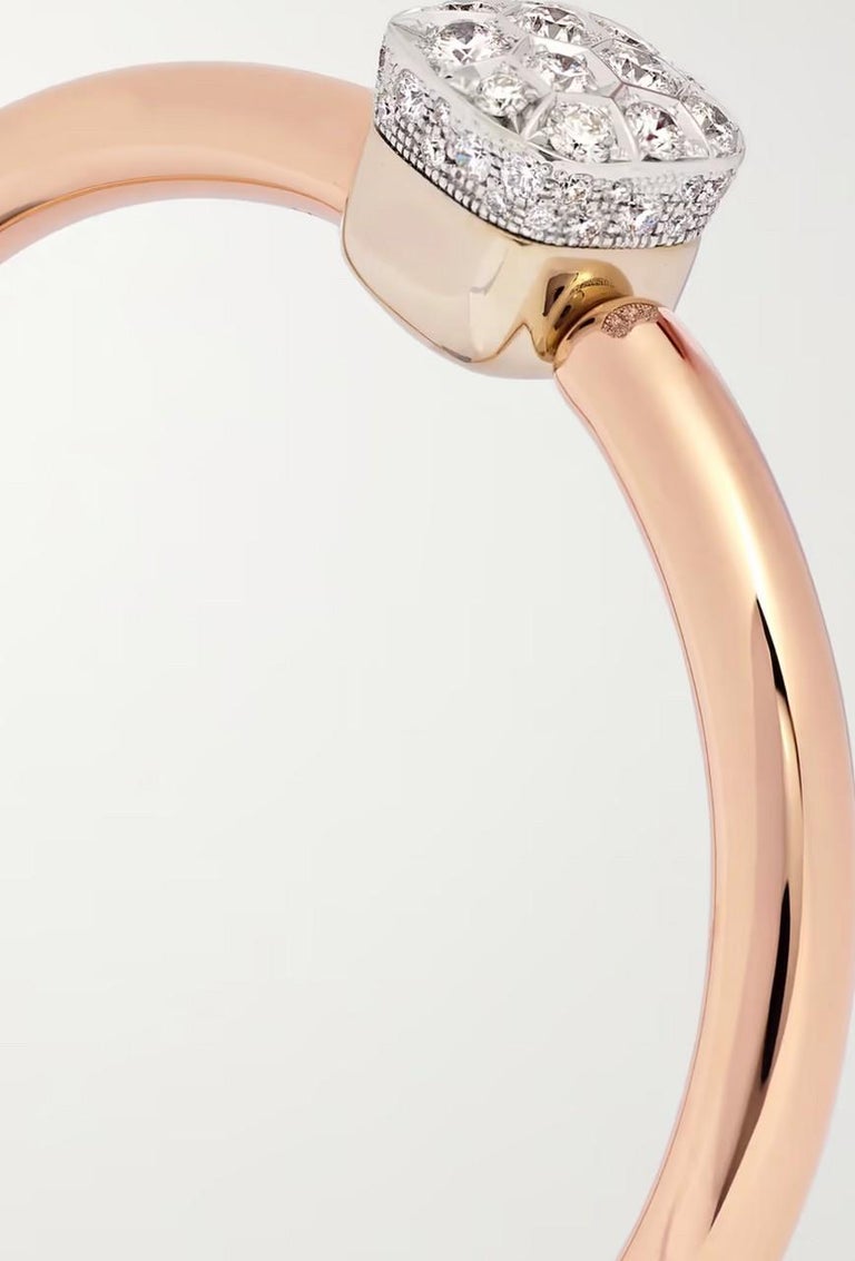 Pomellato Nudo 18k Rose Gold Diamond Bracelet For Sale at 1stDibs