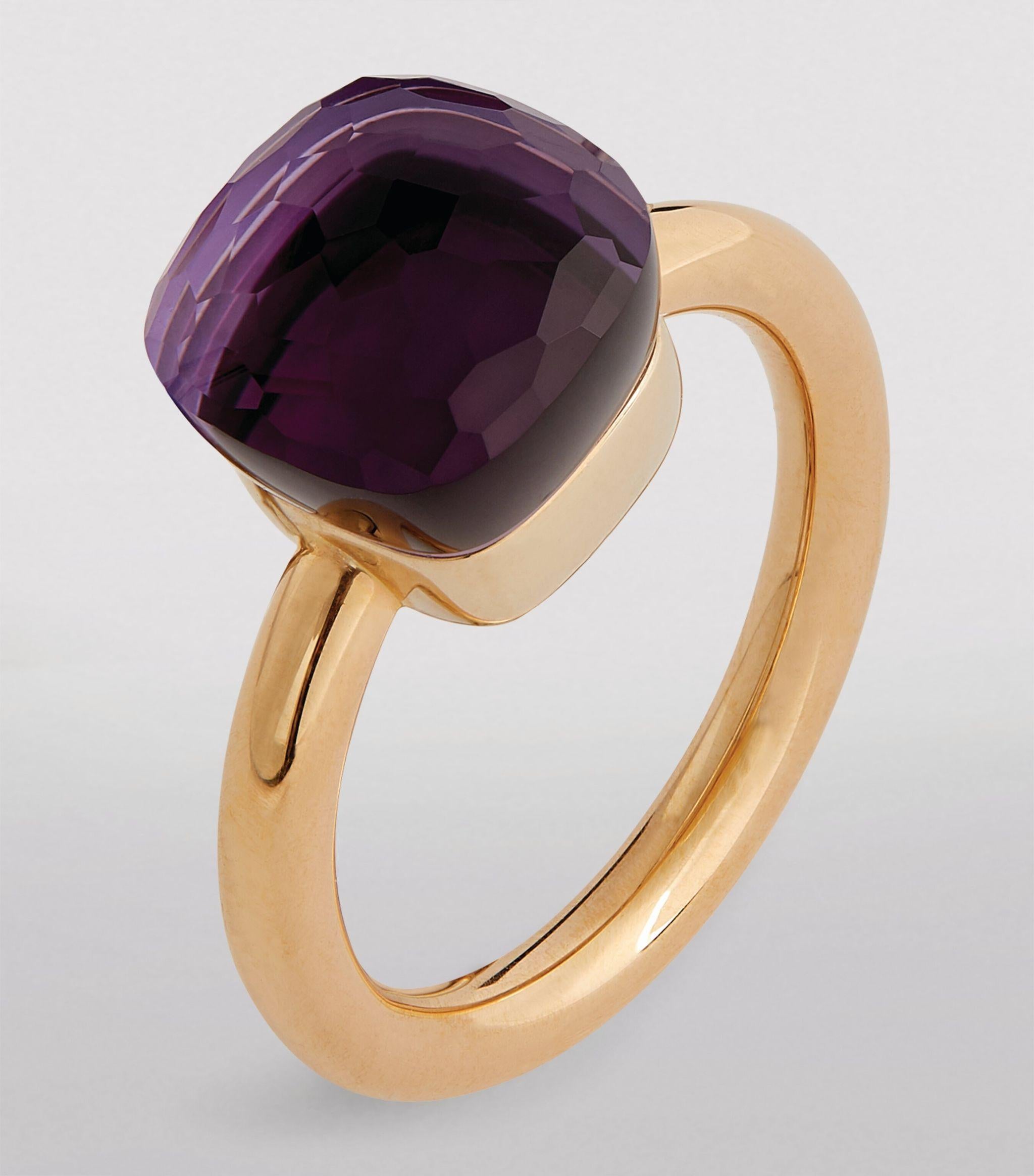 Pomellato Rose Gold Ring Nudo Classic Amethyst For Sale at 1stDibs