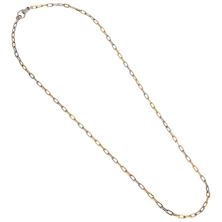 Pomellato Two-Tone Chain Link Vintage Necklace at 1stDibs