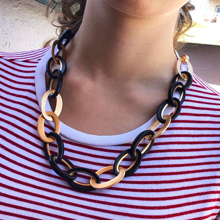 Pomellato Victoria Iconic Collection Jet 18 Karat Rose Gold Necklace at ...