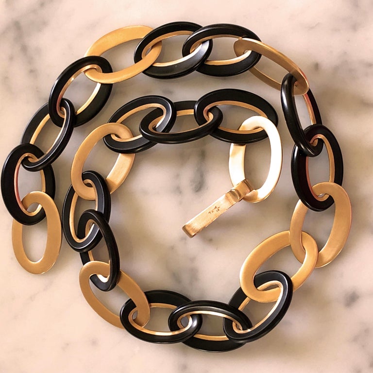 Pomellato Victoria Iconic Collection Jet 18 Karat Rose Gold Necklace at ...