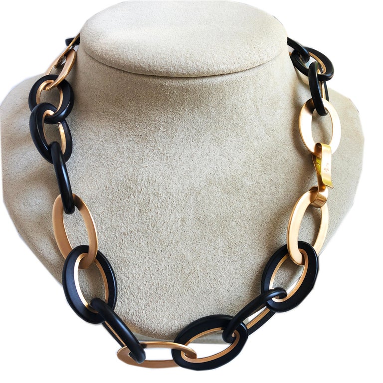 Pomellato Victoria Iconic Collection Jet 18 Karat Rose Gold Necklace at ...