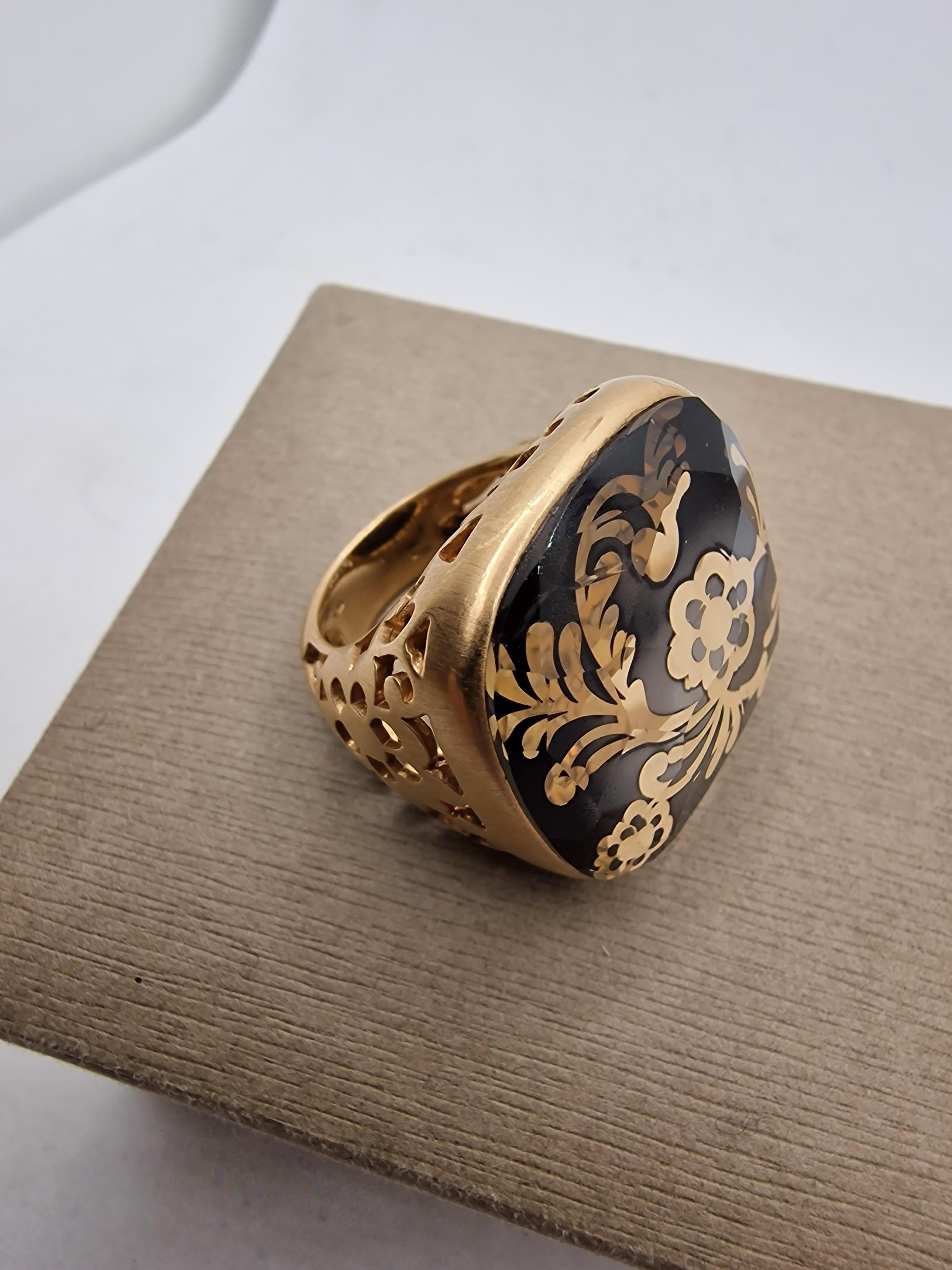 Pomellato Victoria Ring in 18 Karat Rose Gold and Chrystal For Sale at ...