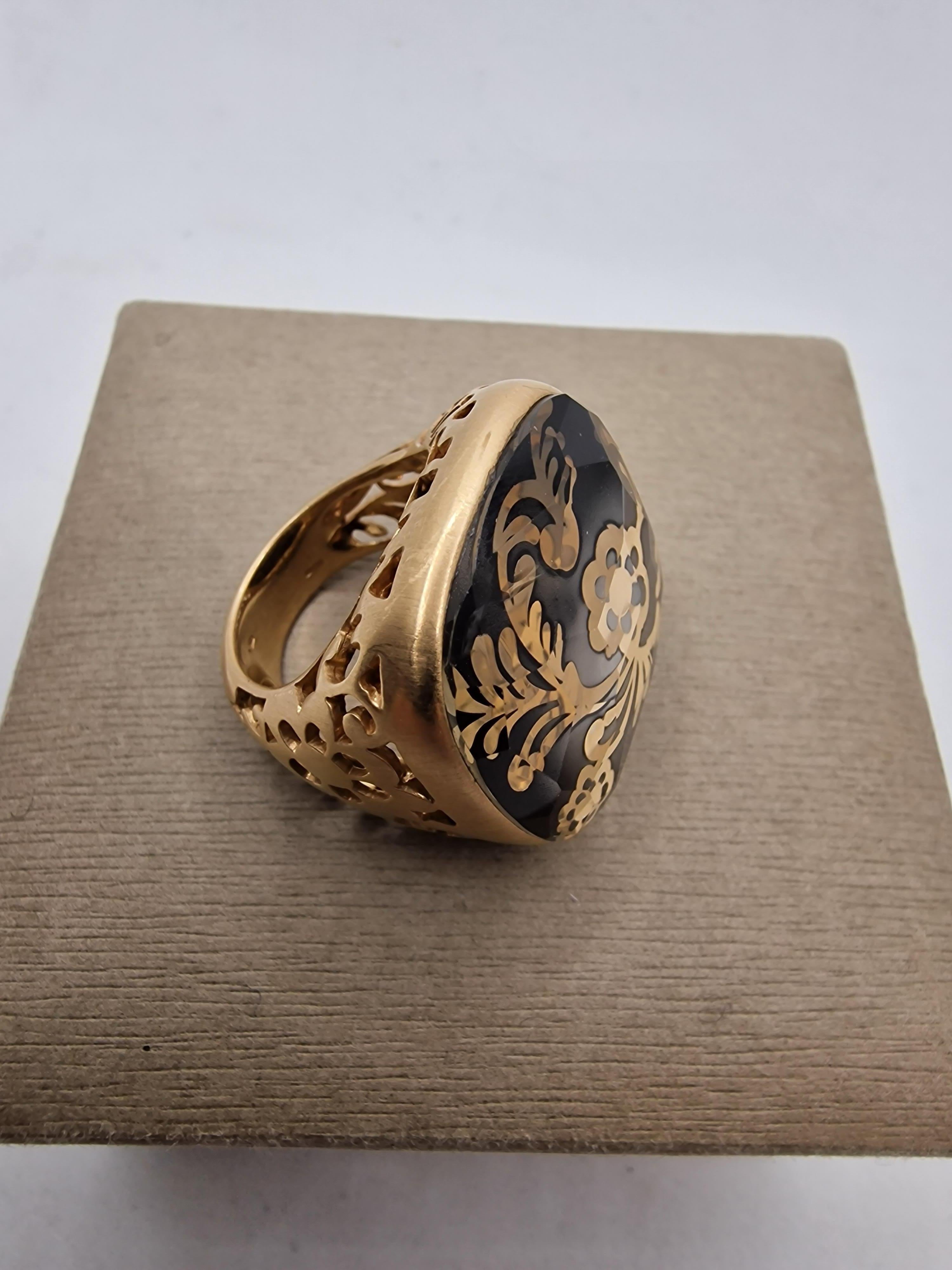Pomellato Victoria Ring in 18 Karat Rose Gold and Chrystal For Sale at ...