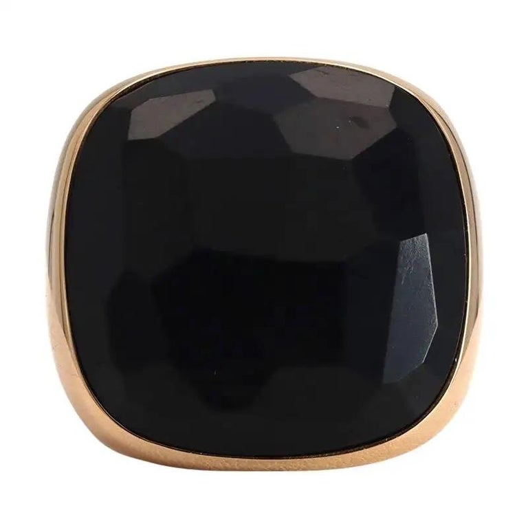 Pomellato Victoria Rose Gold Jet Ring For Sale at 1stDibs