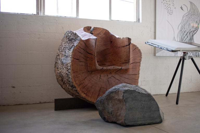 Pommele Eucalyptus Throne For Sale at 1stDibs