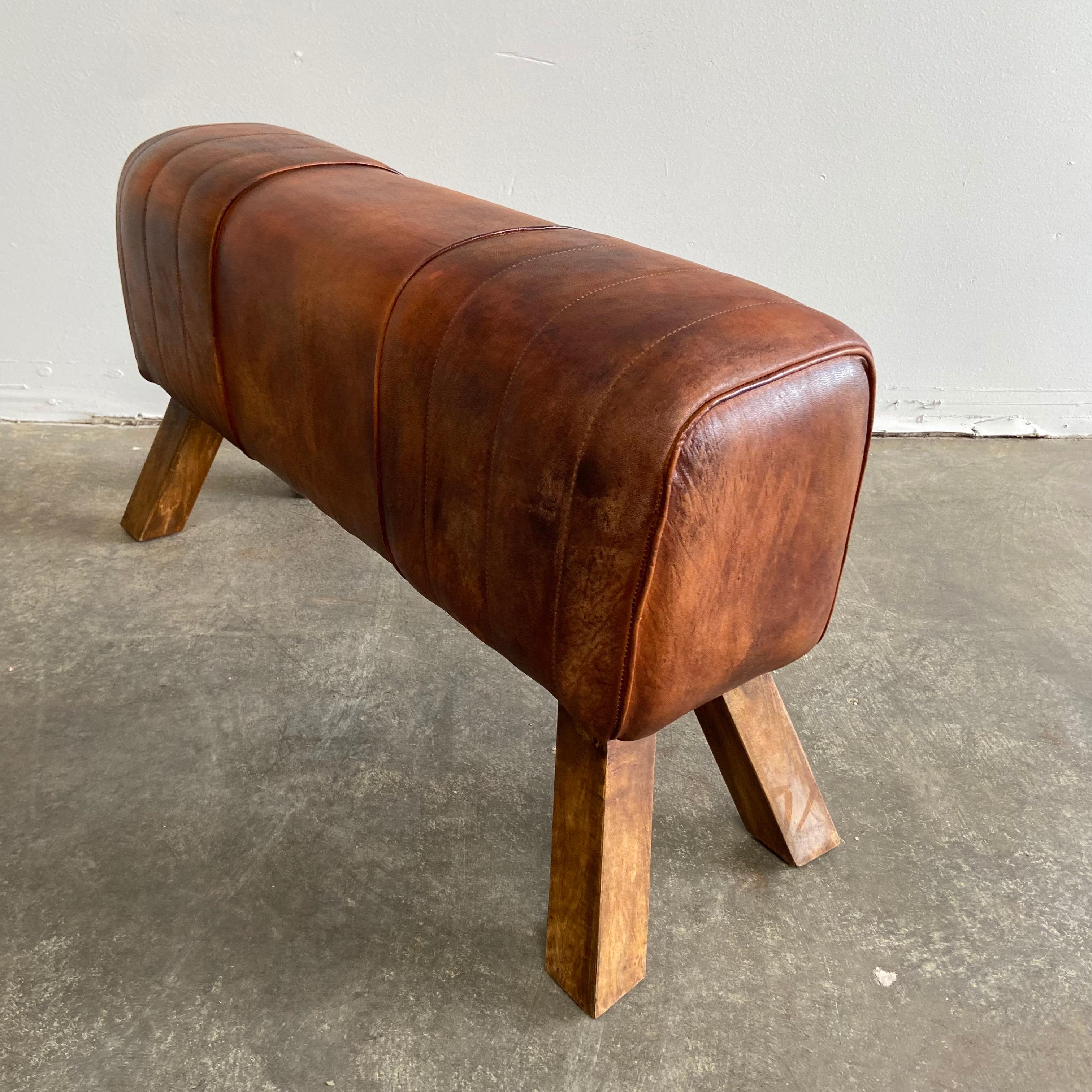 Pommel Horse with Vintage Style Leather at 1stDibs