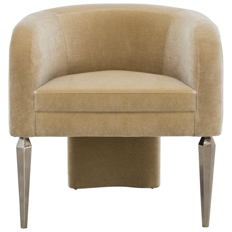 POMPE CHAIR - Modern Mohair Chair with Faceted Stiletto Legs For Sale ...