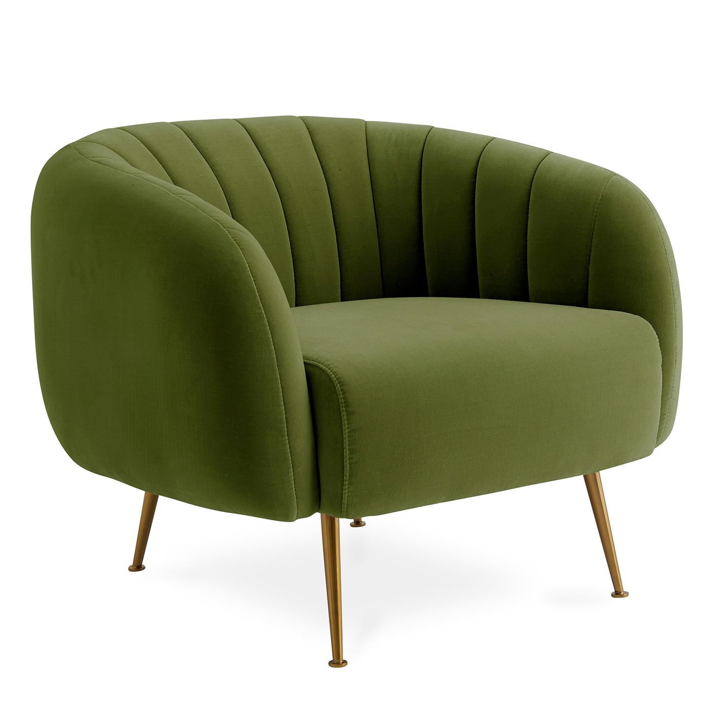 Pompidou Chair with Brass Leg For Sale at 1stDibs