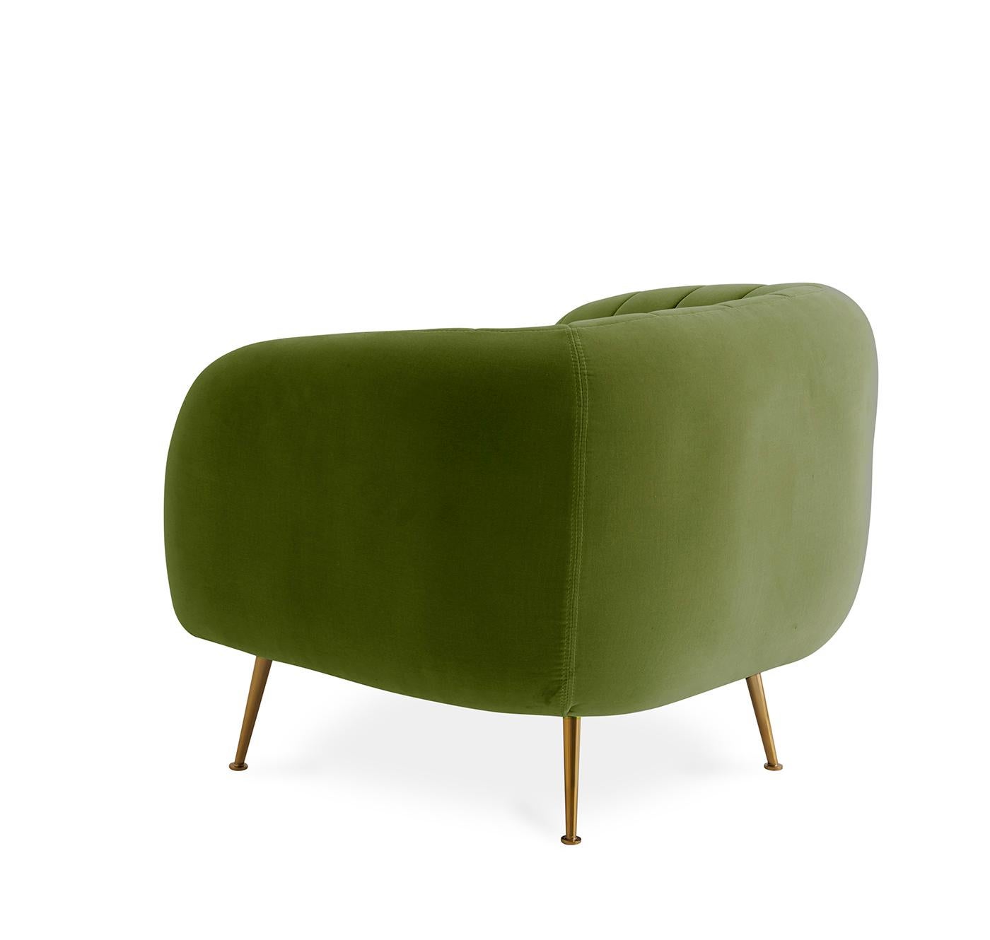 Pompidou Chair with Brass Leg For Sale at 1stDibs