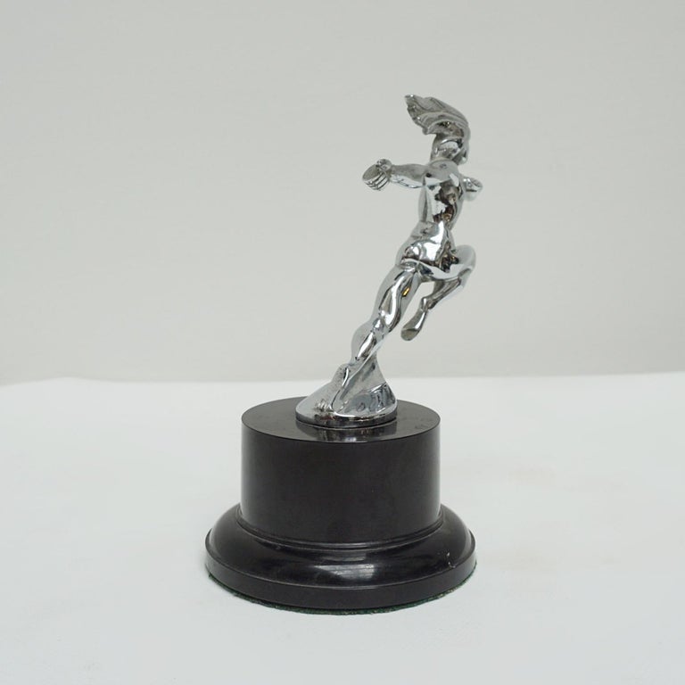 Pontiac Running Chief 1930s Nickel Plated Mascot For Sale at 1stDibs