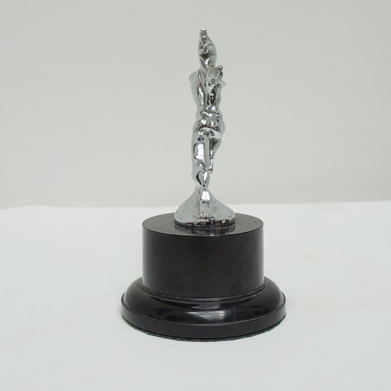 Pontiac Running Chief 1930s Nickel Plated Mascot For Sale at 1stDibs