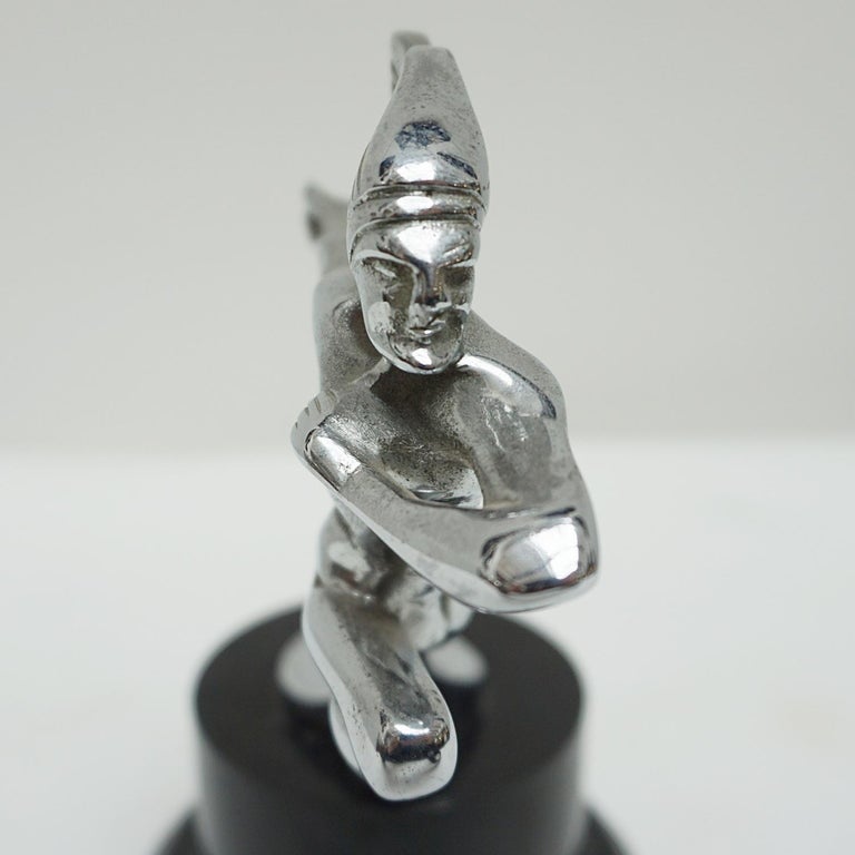 Pontiac Running Chief 1930s Nickel Plated Mascot For Sale at 1stDibs