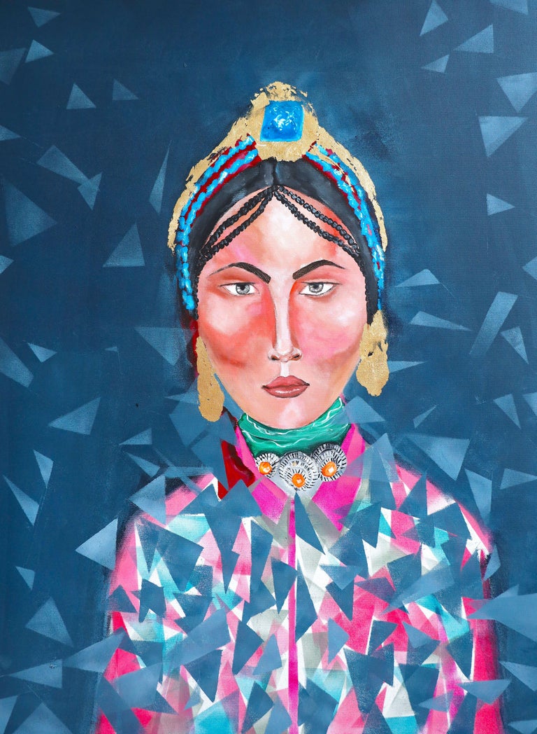 Poonam choudhary - Bliss Queen, Painting, Acrylic on Canvas For Sale at ...