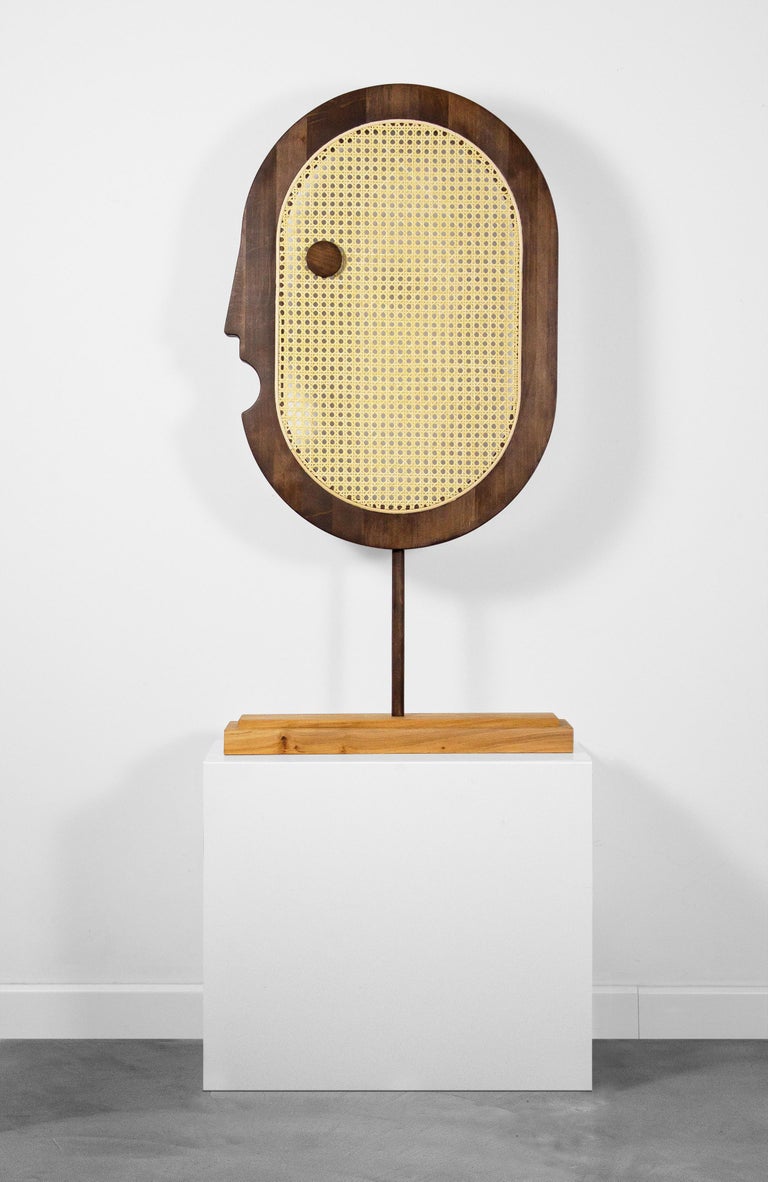 Poorex Face Rattan Mask Decorative Object by Nów For Sale at 1stDibs