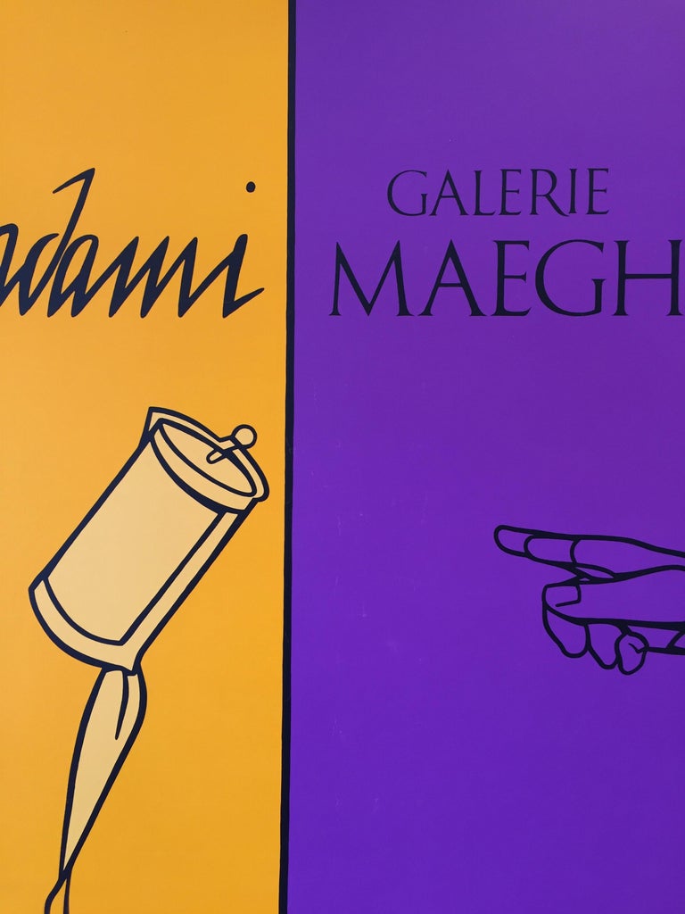 Pop Art Exhibition Poster, 'Adami' 1976, Galerie Maeght For Sale at 1stDibs
