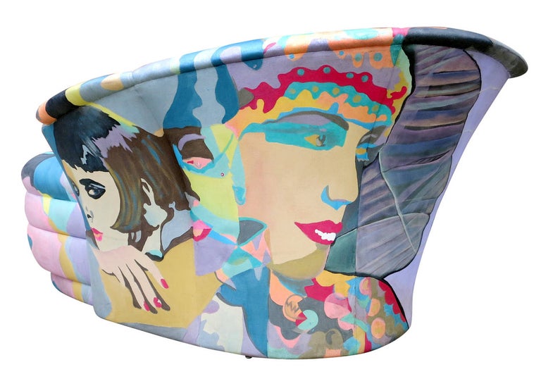 Pop Art Hand Painted Chaise Lounge by Robert Fischer at 1stDibs ...