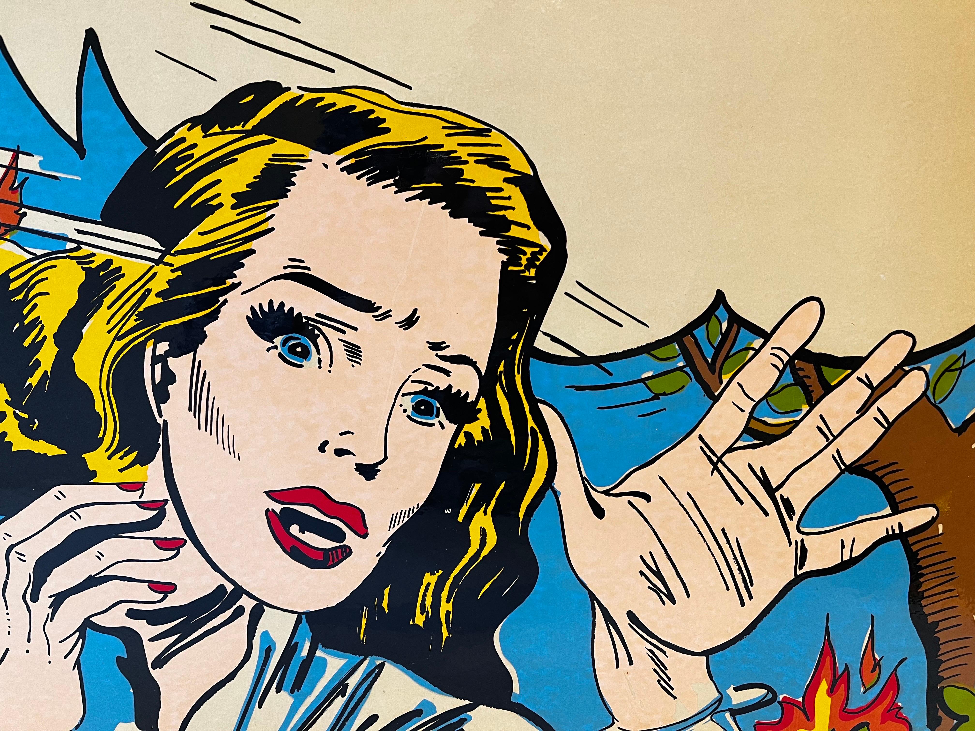 "Pop Art" in the Style of Roy Lichtenstein For Sale at 1stDibs