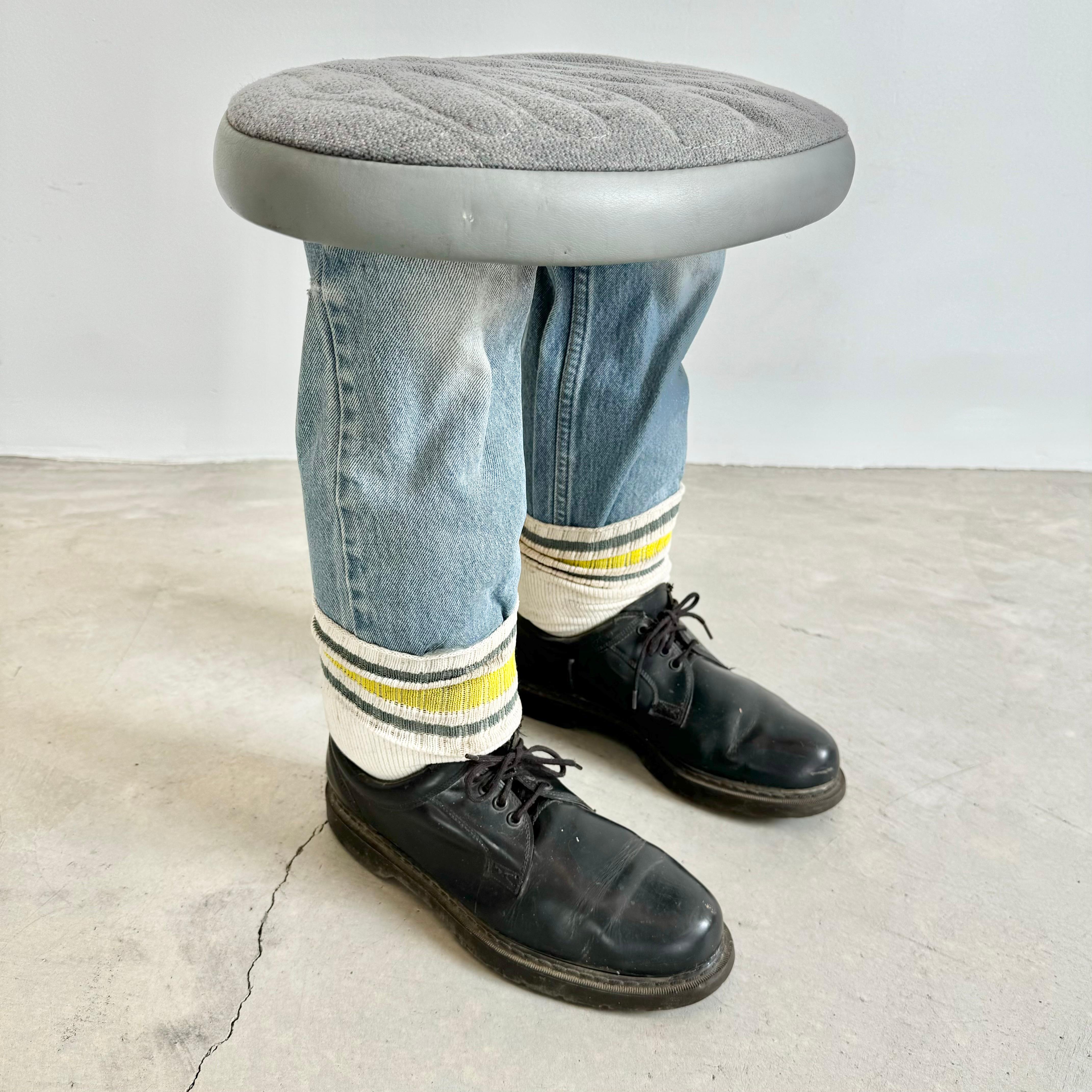 Pop-Art Legs with Work Shoes Stool, 1990s USA For Sale at 1stDibs