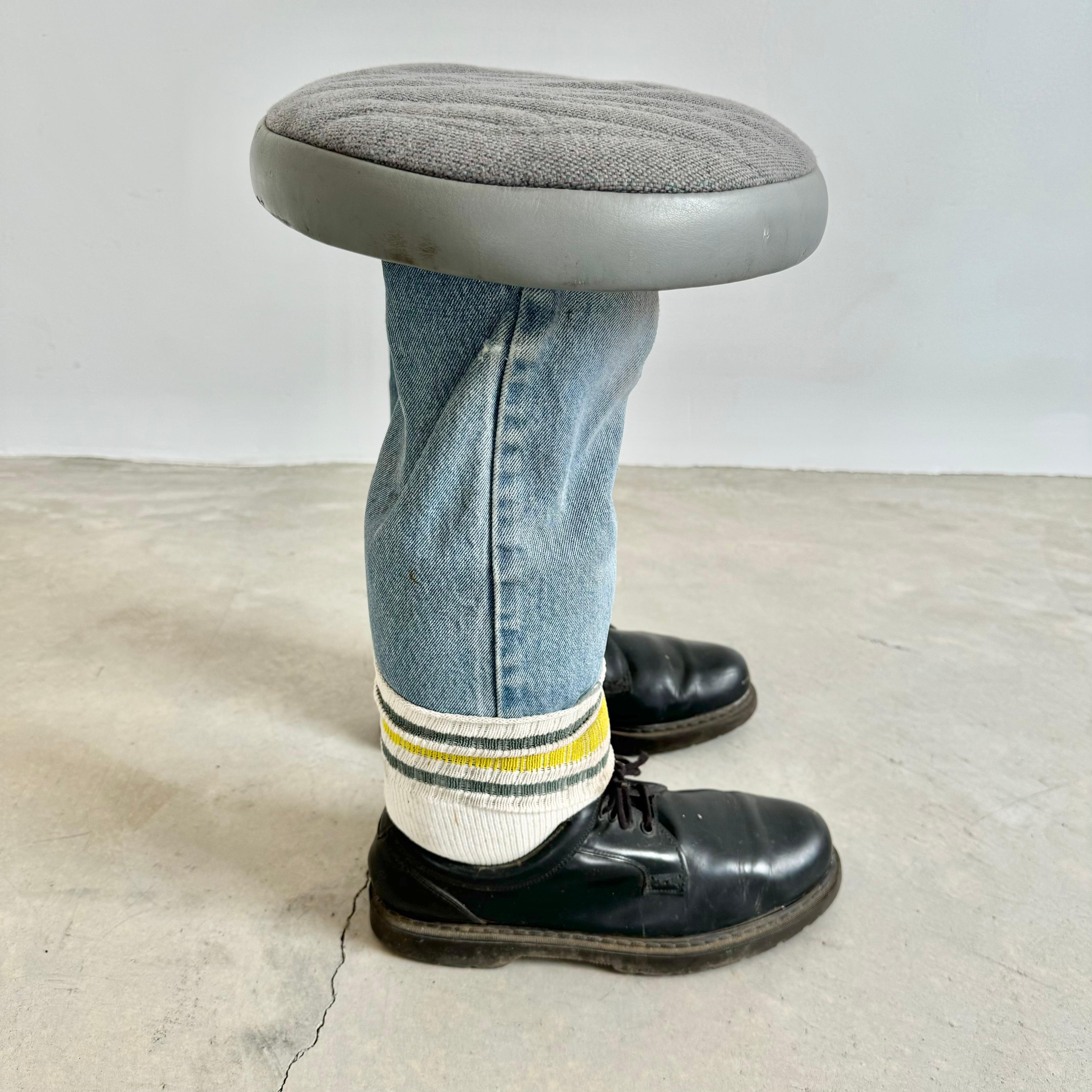 Pop-Art Legs with Work Shoes Stool, 1990s USA For Sale at 1stDibs