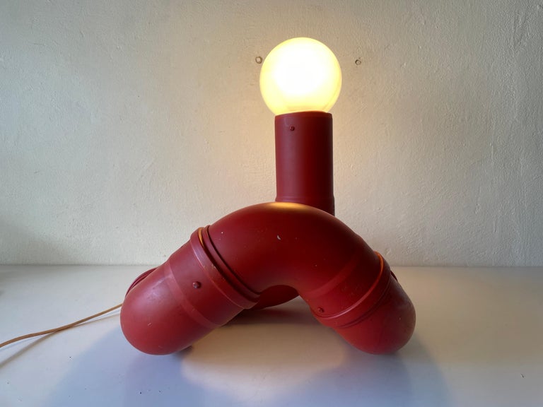 Pop Art Metal Pipe Design Floor Lamp or Table Lamp by Wavin, 1970s ...