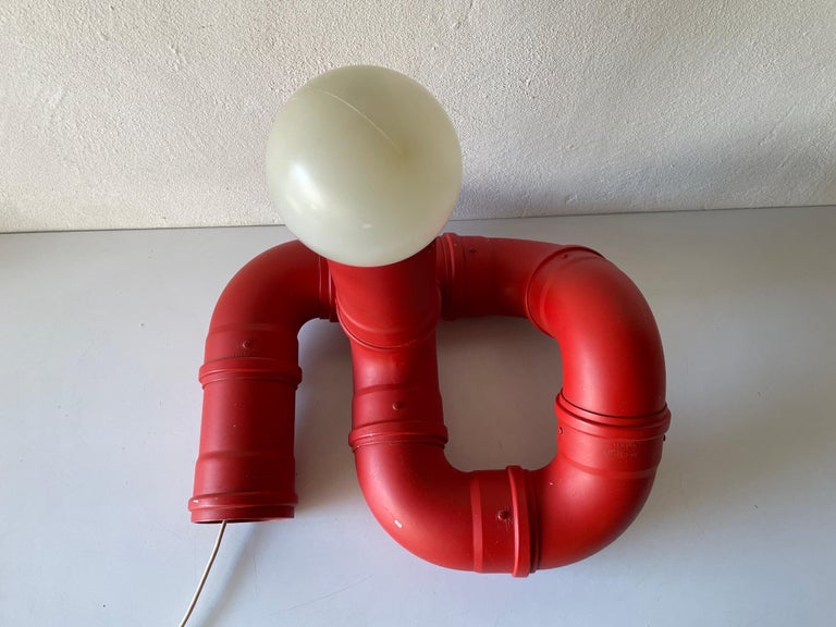 Pop Art Metal Pipe Design Floor Lamp or Table Lamp by Wavin, 1970s ...