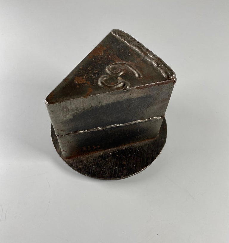 Pop Art Metal Slice of Cake Sculpture For Sale at 1stDibs