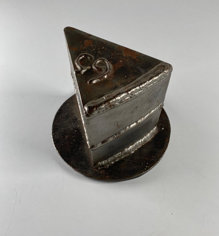 Pop Art Metal Slice of Cake Sculpture For Sale at 1stDibs