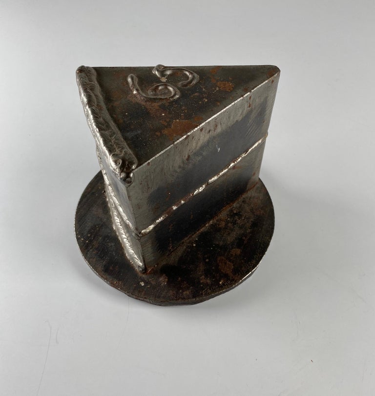 Pop Art Metal Slice of Cake Sculpture For Sale at 1stDibs