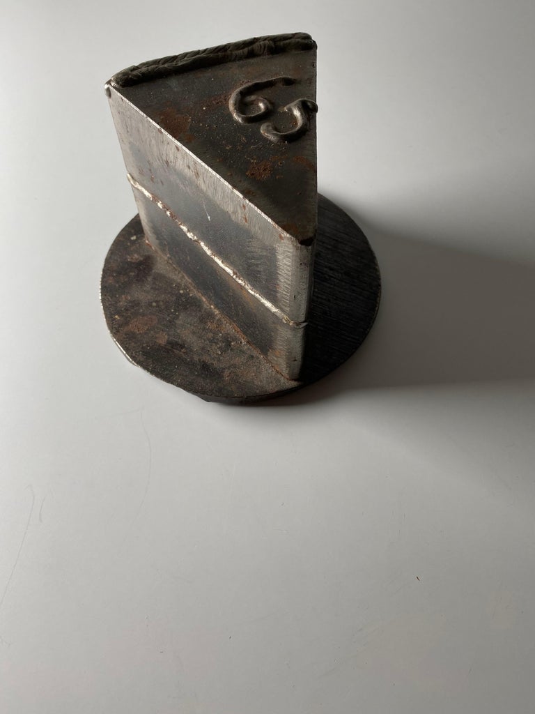 Pop Art Metal Slice of Cake Sculpture For Sale at 1stDibs