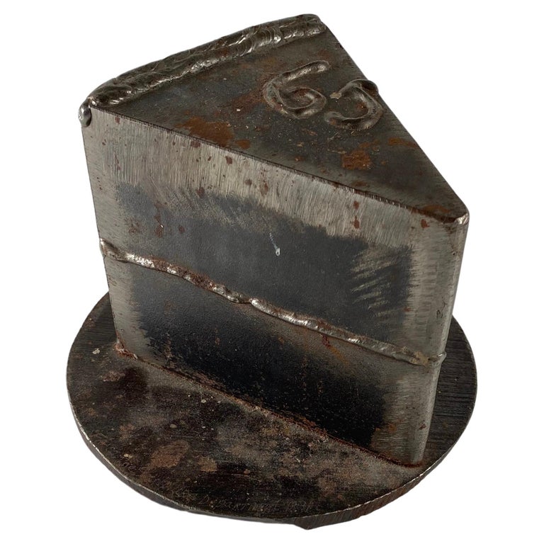 Pop Art Metal Slice of Cake Sculpture For Sale at 1stDibs