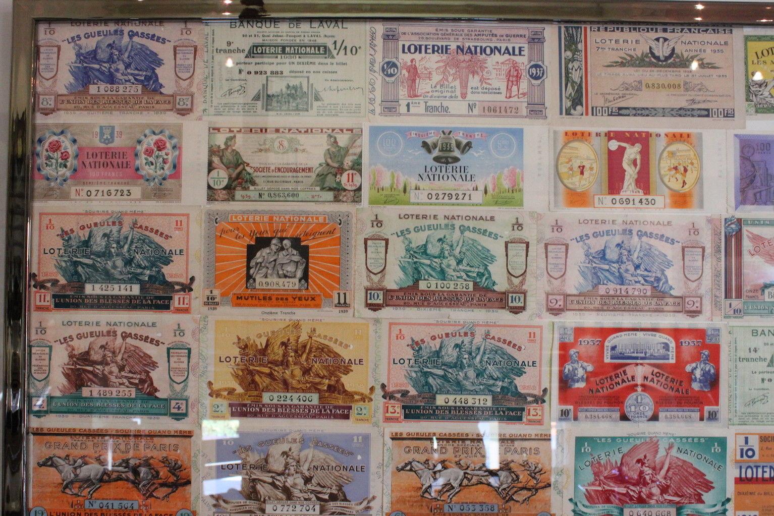 Pop-Art Style Frame with Old French Lottery Tickets For Sale at 1stDibs ...