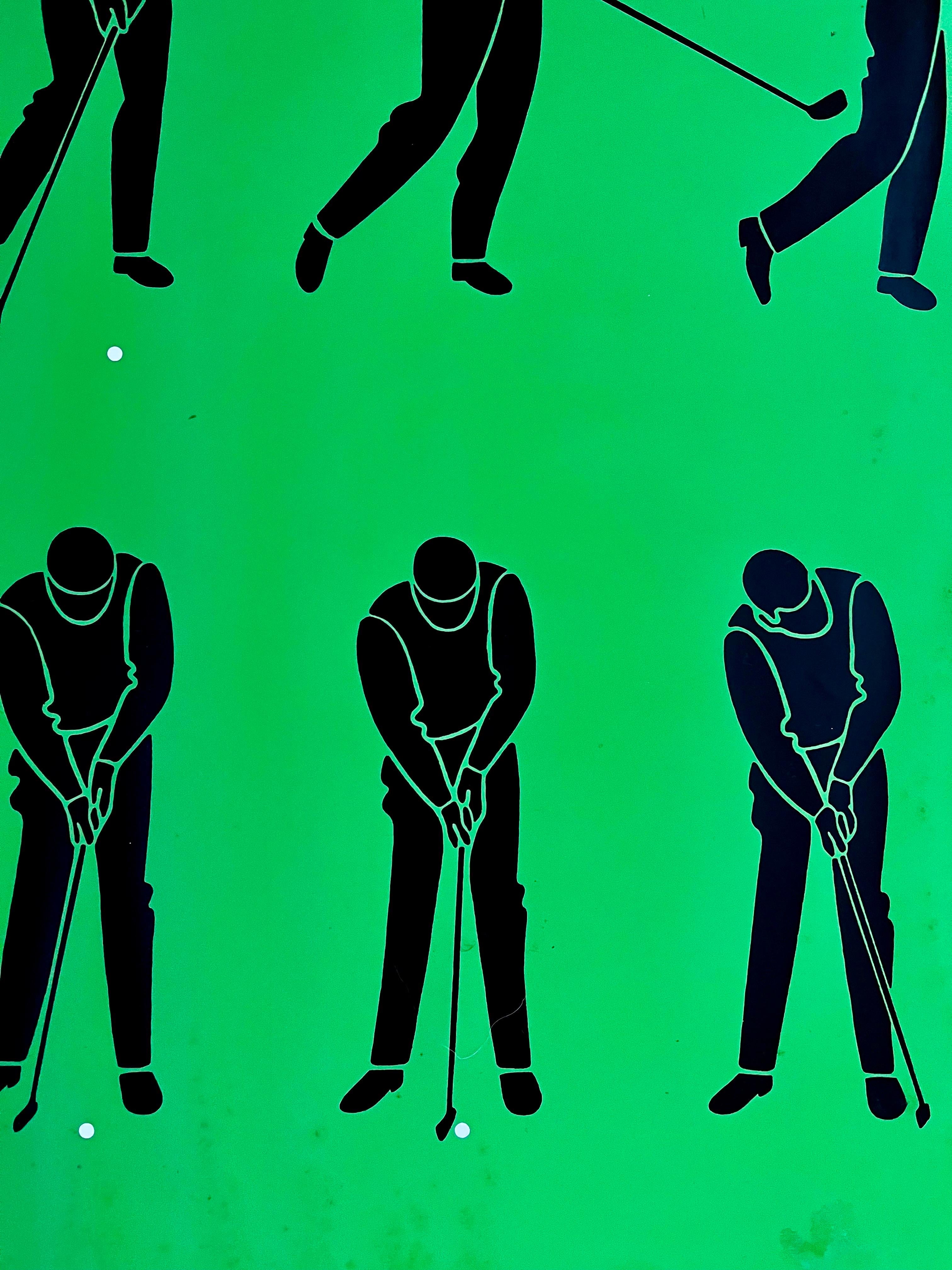 Pop Art Vintage Golf Lithograph Poster For Sale at 1stDibs