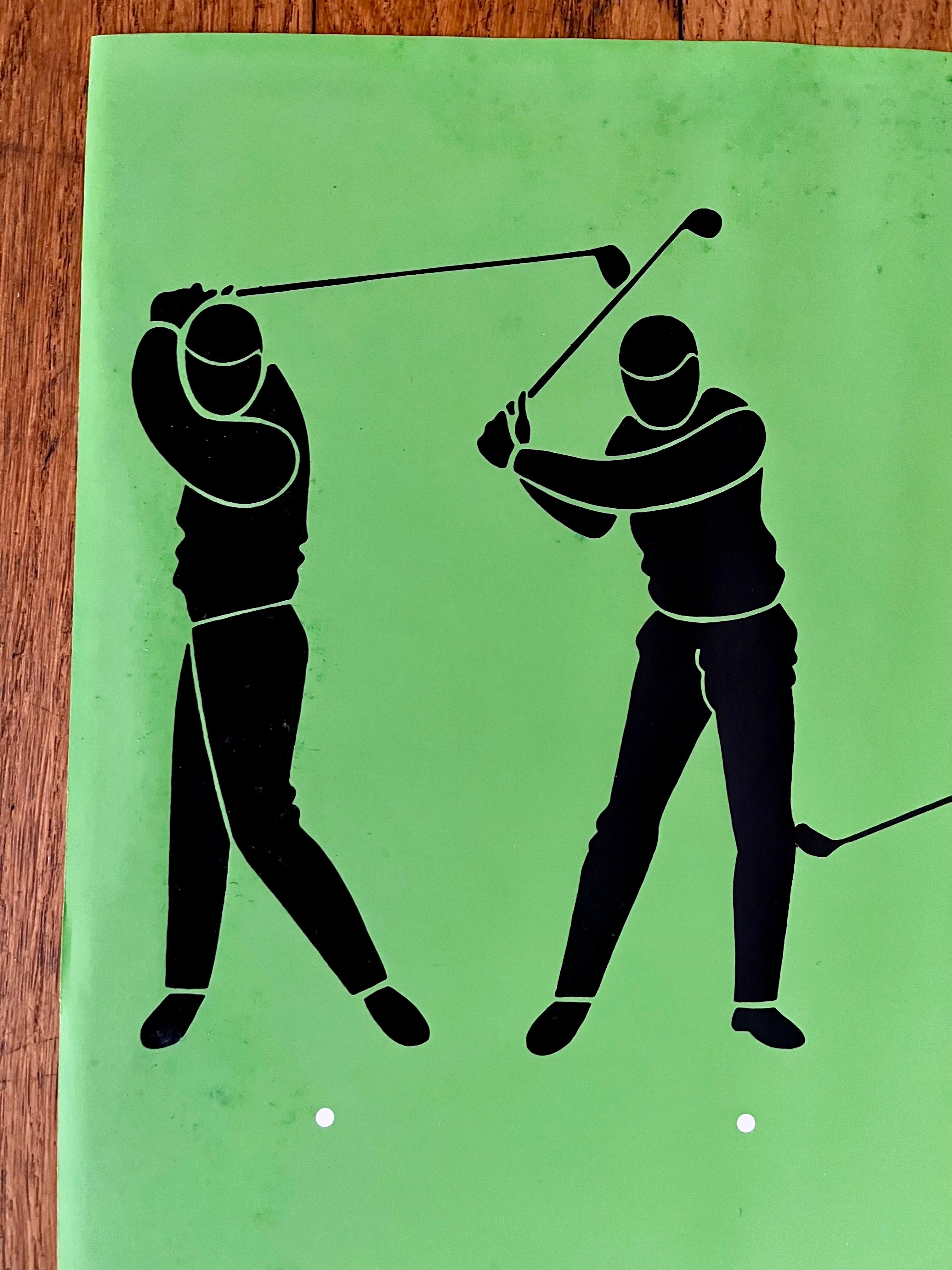 Pop Art Vintage Golf Lithograph Poster For Sale at 1stDibs