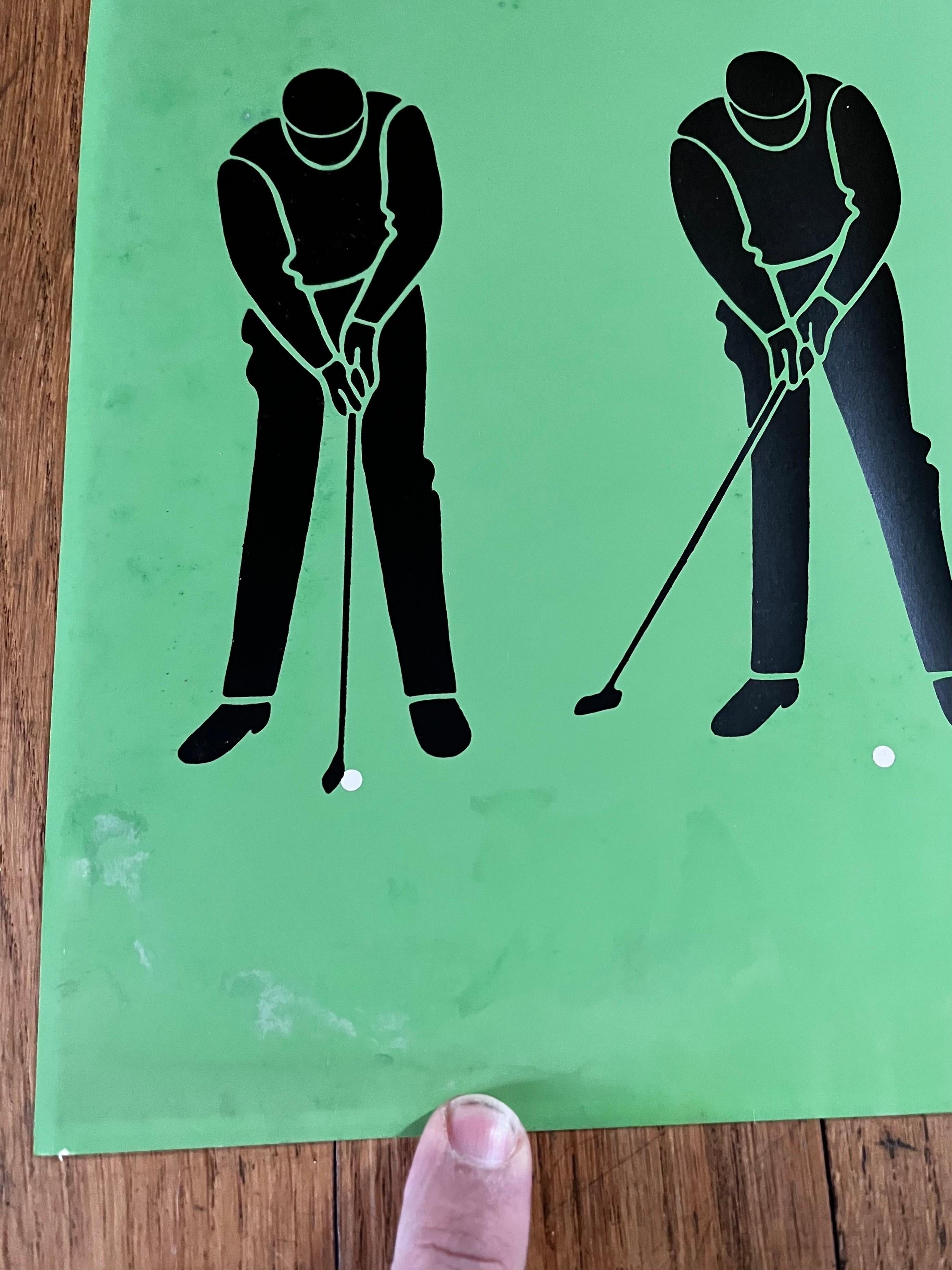 Pop Art Vintage Golf Lithograph Poster For Sale at 1stDibs