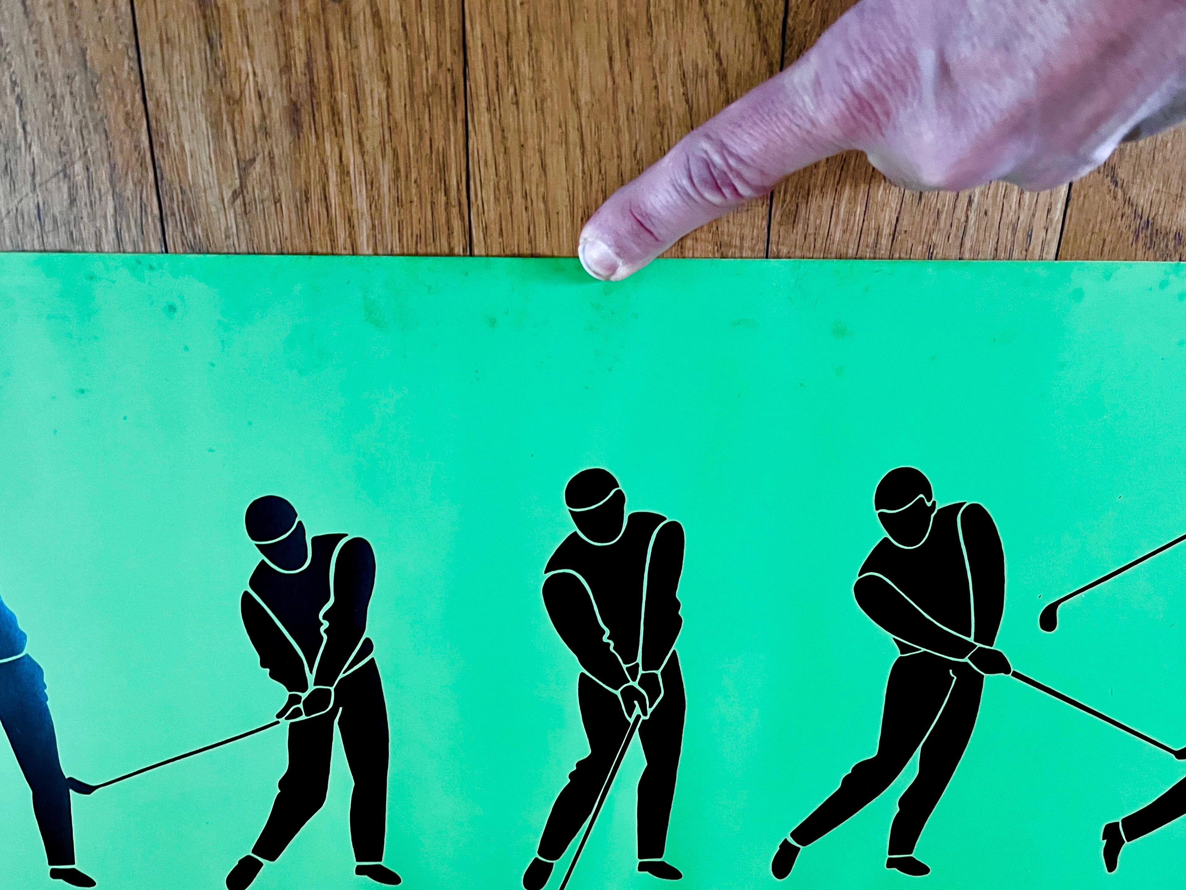 Pop Art Vintage Golf Lithograph Poster For Sale at 1stDibs