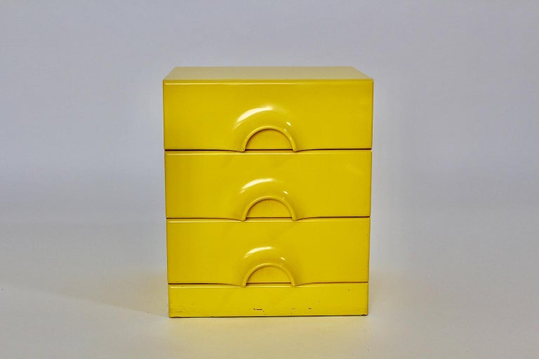 Pop Art Style Vintage Yellow Chest of Drawers, circa 1970, Germany For ...