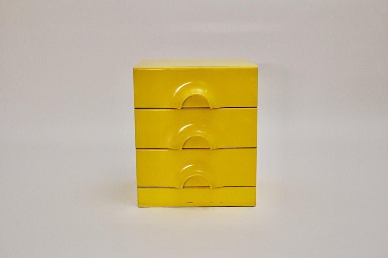 Pop Art Style Vintage Yellow Chest of Drawers, circa 1970, Germany For ...