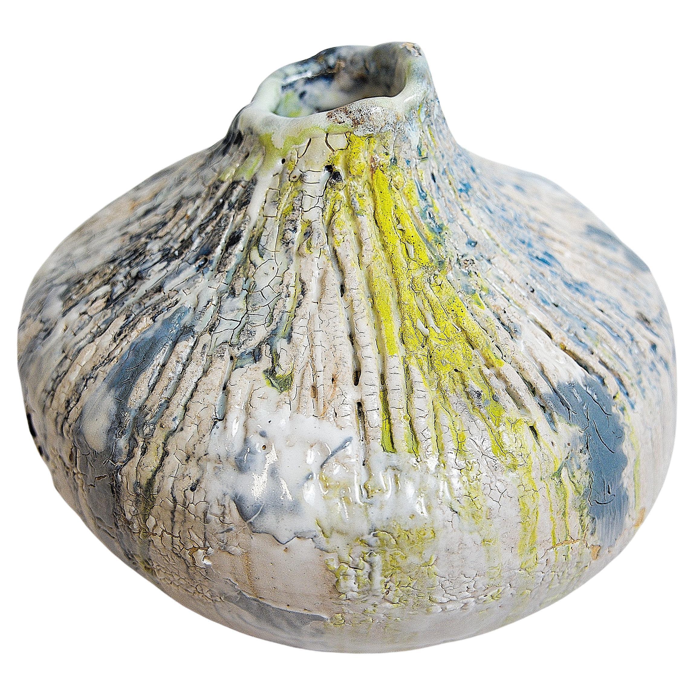 Lava Round Bellied Vase For Sale at 1stDibs