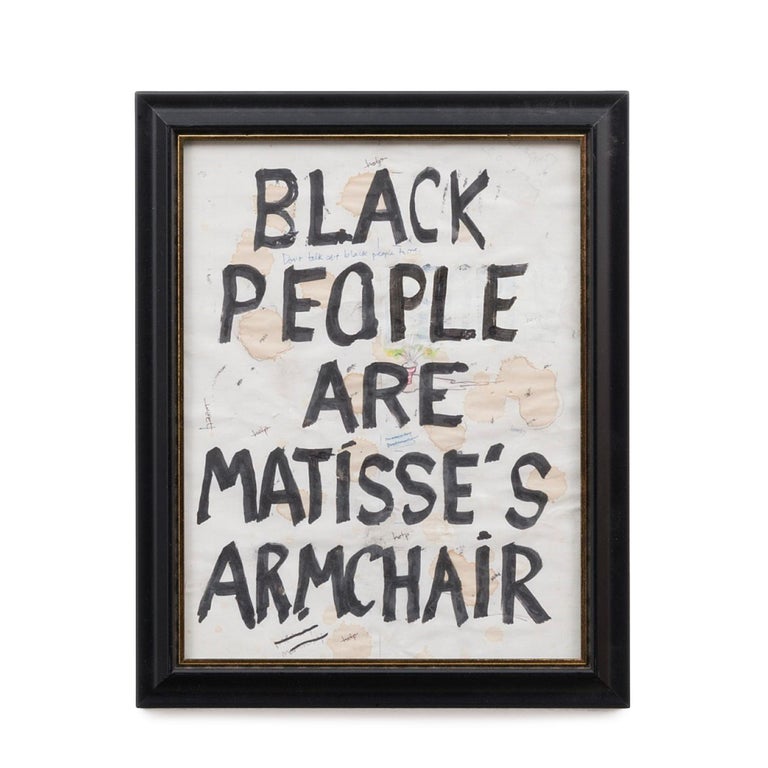 Pope.L - Black People Are Matisse's Chair by Pope.L (INV# NP3710) For ...
