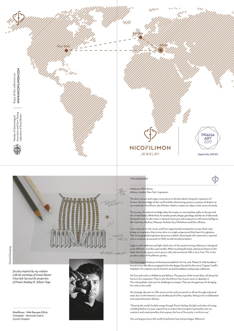 Pope's Cross Pendant Necklace 18Kt Yellow Gold with Green Tzavorite ...