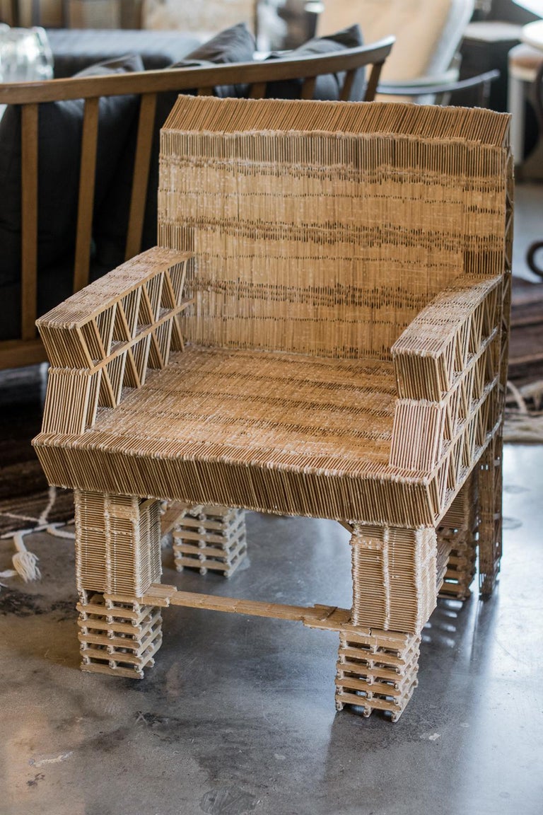 Popsicle Stick Tramp Art Chair at 1stDibs
