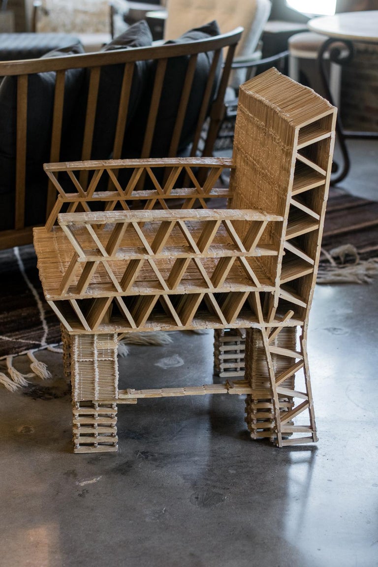 Popsicle Stick Tramp Art Chair at 1stDibs