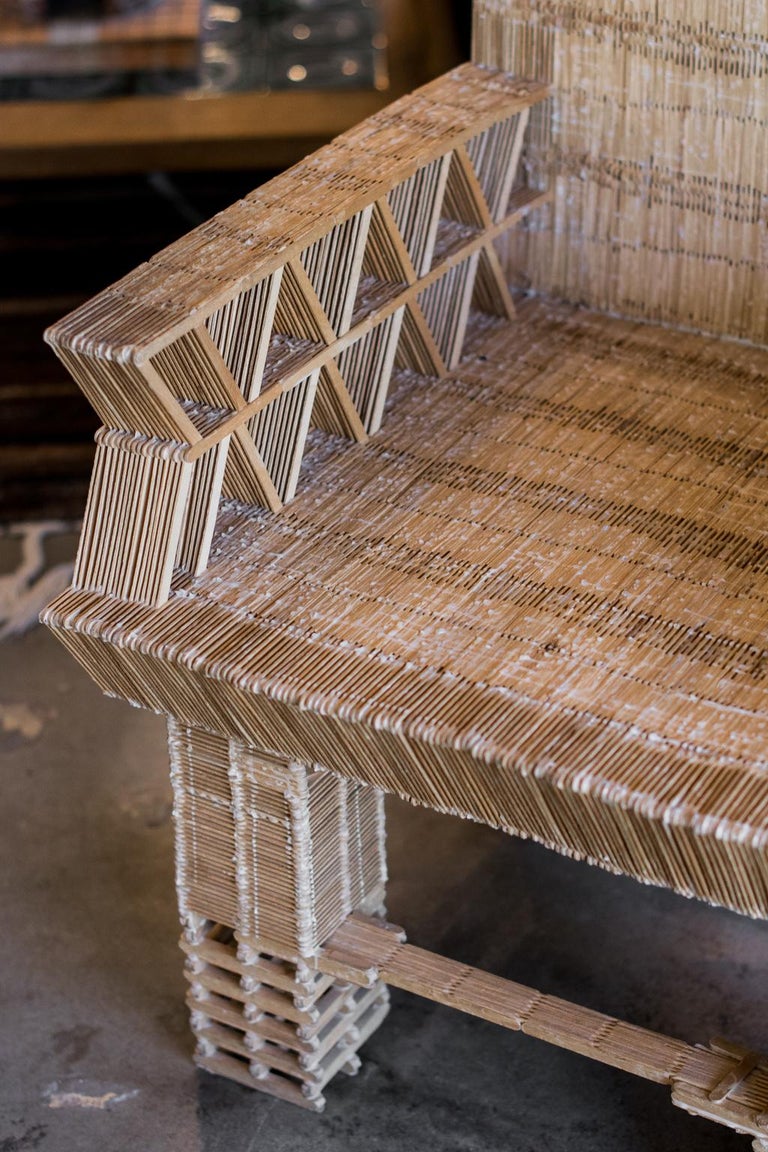 Popsicle Stick Tramp Art Chair at 1stDibs