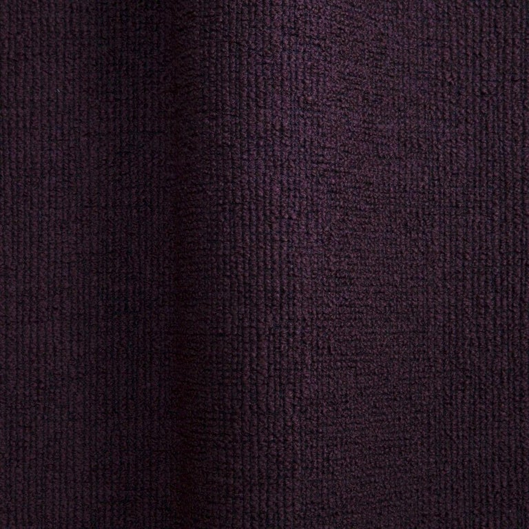 Popus Editions Giovanna 4 Seater Sofa in Eggplant Megeve Fabric Knit ...