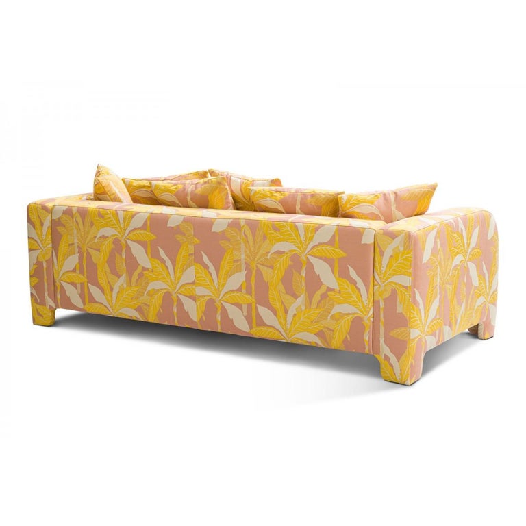 Popus Editions Graziella 2 Seater Sofa in Pink Miami Jacquard Fabric ...