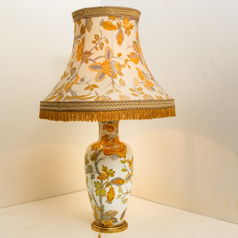 Porcelain and Gilt Brass Table Lamp by Porcelaine De Paris, France ...
