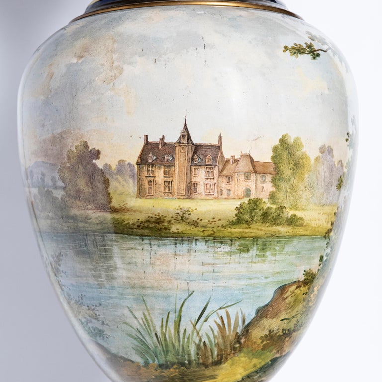 Porcelain and Gilt Bronze Vase Signed Sèvres, Painted by Collot, France ...